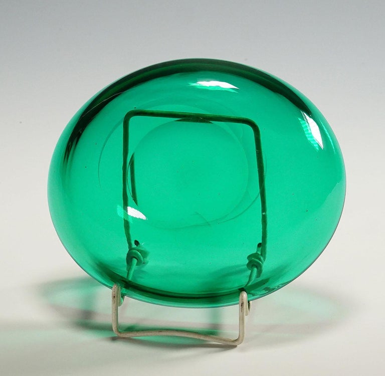 Small Venini Dish in Green Murano Art Glass, Carlo Scarpa Ca. 1930s For ...