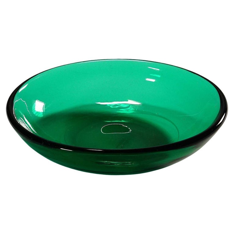 Small Venini Dish in Green Murano Art Glass, Carlo Scarpa Ca. 1930s For ...