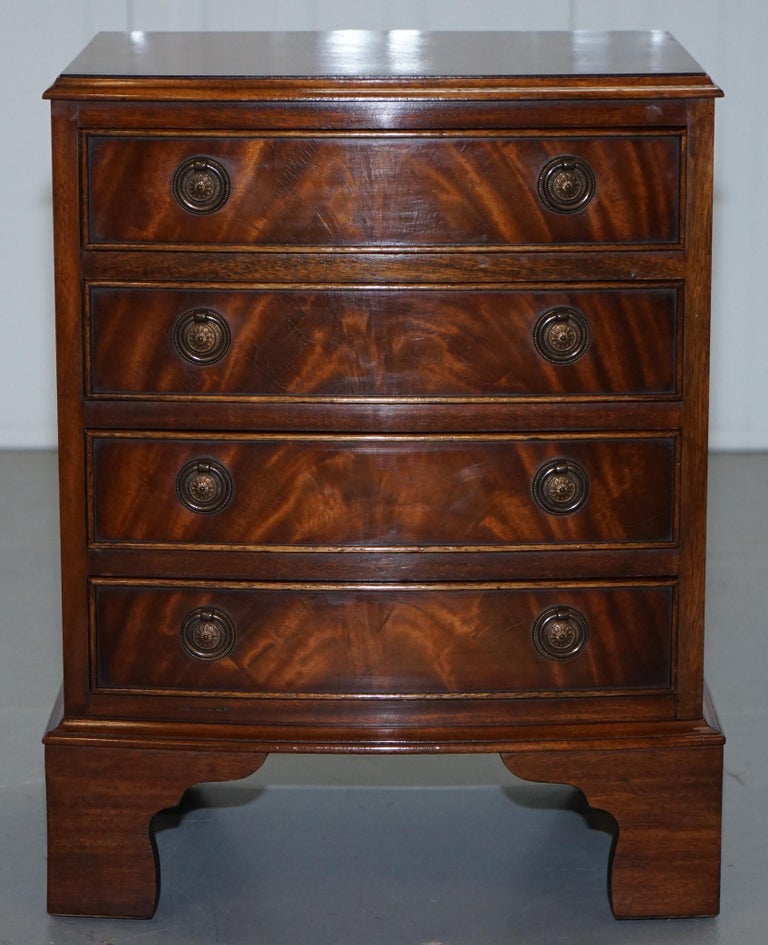 Small Vintage 1960s Bevan Funnell Flamed Mahogany Side Table Chest of ...