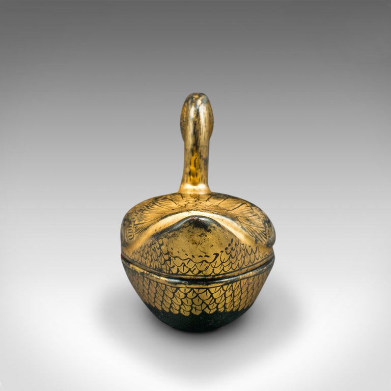 Small Vintage Chinese Goose Pot, Lacquer, Decorative, Trinket Box, Art ...