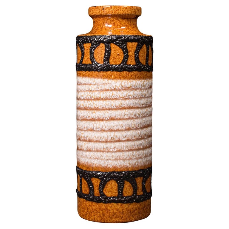 Small Vintage Decorative Posy Vase, German, Ceramic, Lava, Flower Pot ...