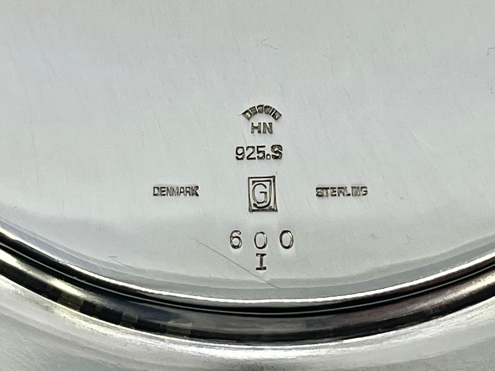 Small Vintage Georg Jensen Pyramid Art Deco Tray 600I For Sale at 1stDibs