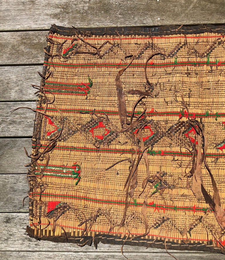 Vintage Tuareg Reed Mat - Handwoven African Tribal Rug from Sahara ...