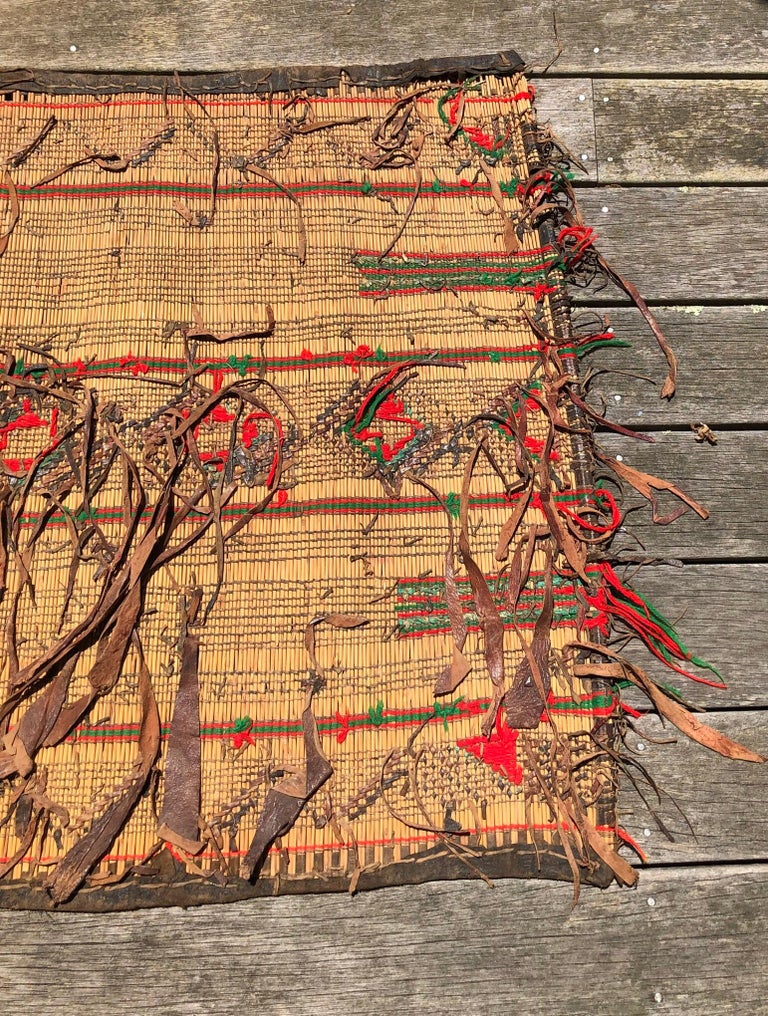 Vintage Tuareg Reed Mat - Handwoven African Tribal Rug from Sahara ...