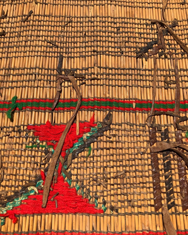 Vintage Tuareg Reed Mat - Handwoven African Tribal Rug from Sahara ...