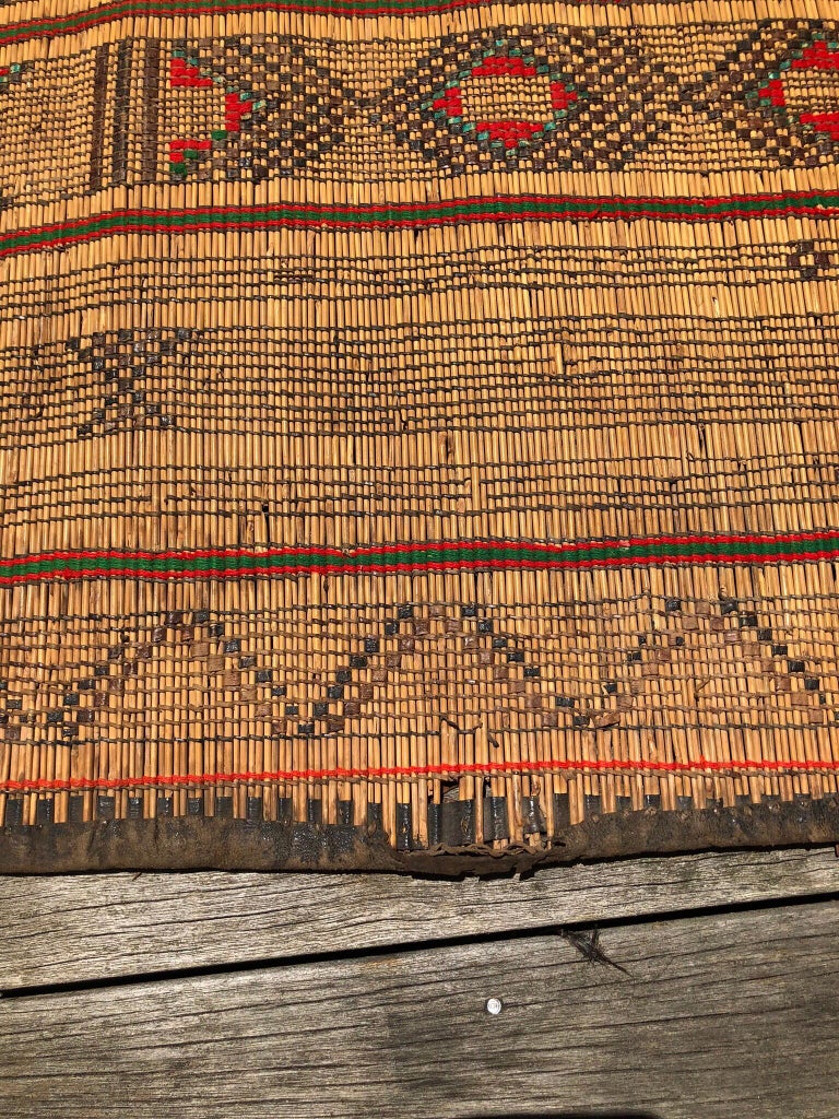 Vintage Tuareg Reed Mat - Handwoven African Tribal Rug from Sahara ...