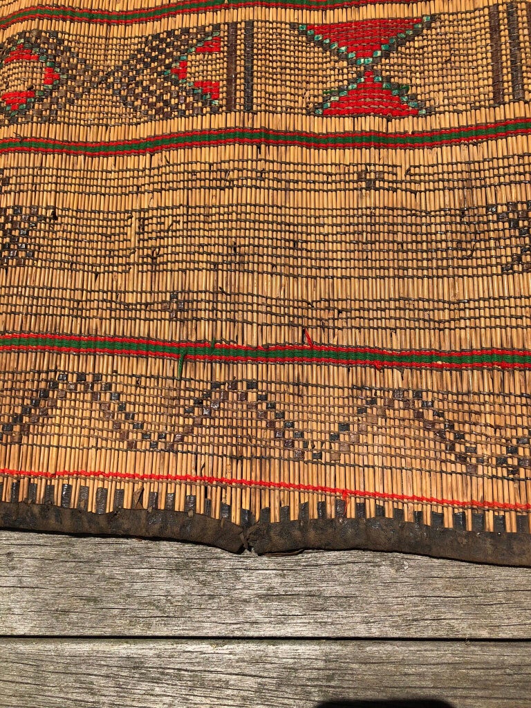 Vintage Tuareg Reed Mat - Handwoven African Tribal Rug from Sahara ...