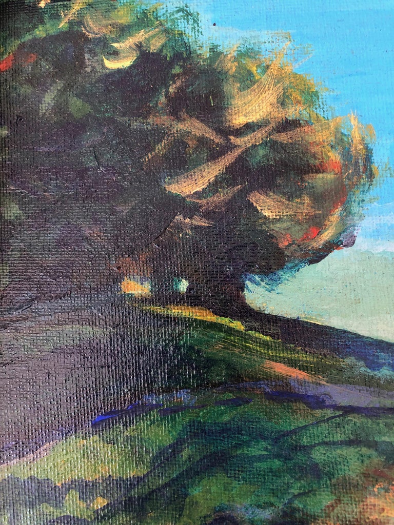 Small Vintage Landscape Oil Painting, Arbor Hill by Mary Thelander at ...