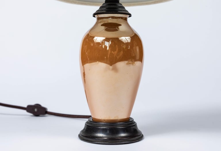Small Vintage Lusterware Lamp at 1stDibs