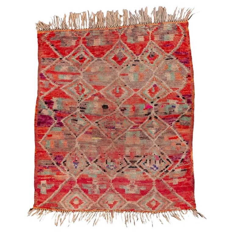 Small Vintage Moroccan Design Rug For Sale at 1stDibs