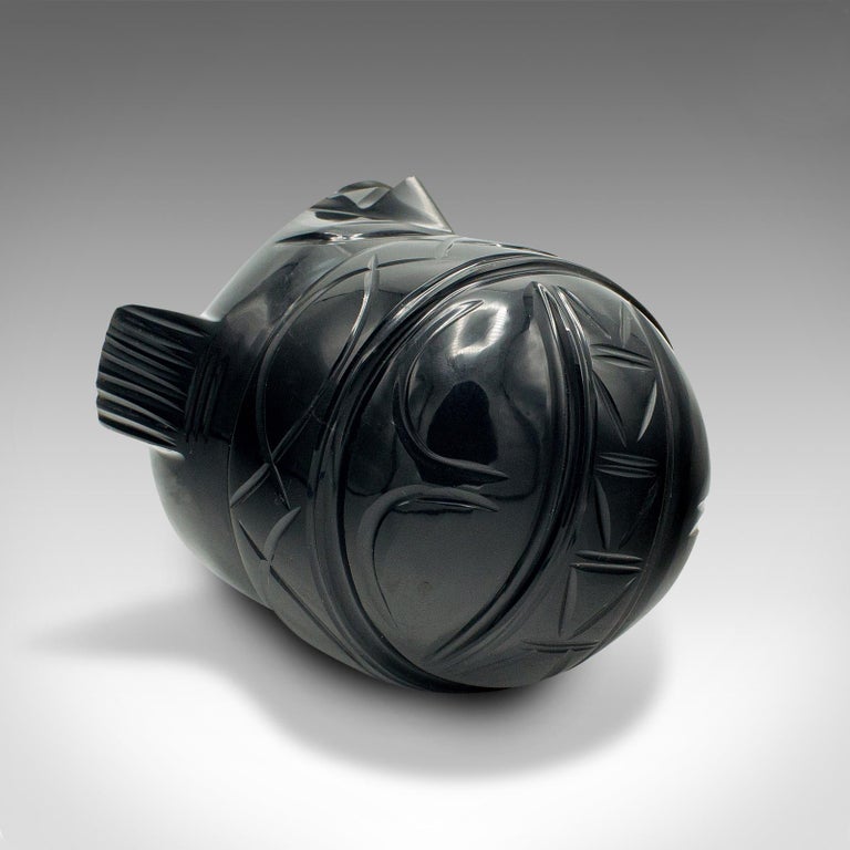 Small Vintage Oriental Warrior Bust, Chinese, Obsidian, Portrait ...