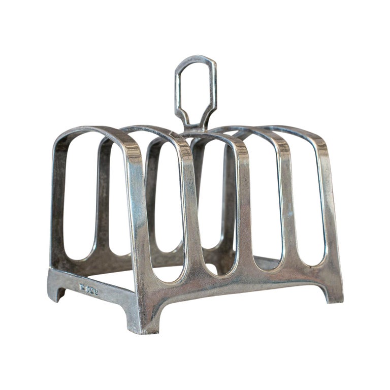 Small Vintage Toast Rack, English, Silver, Hallmarked, Breakfast, circa ...