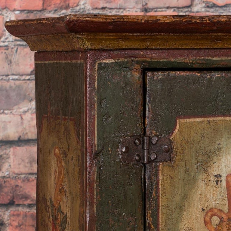 Small Vintage Two-Door Hand Painted Cabinet at 1stDibs | small vintage ...
