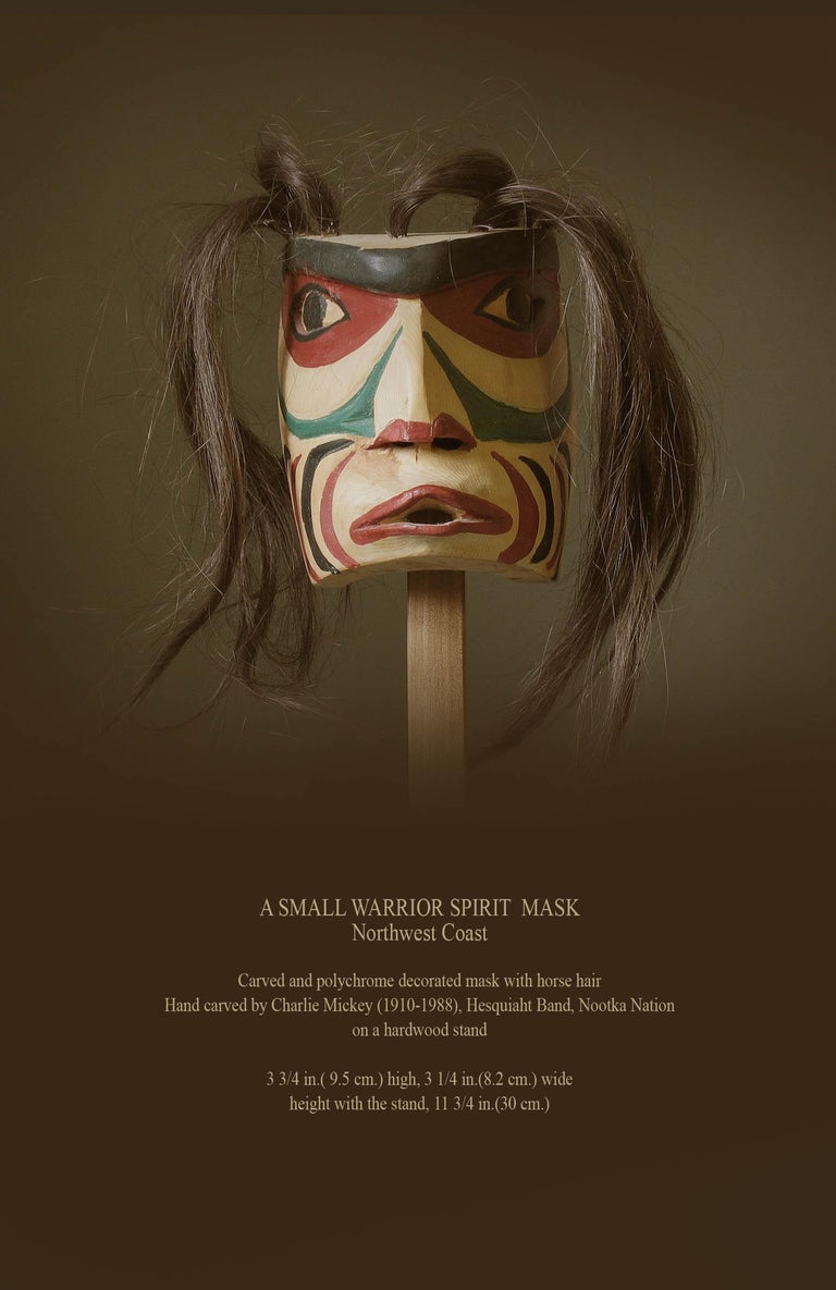 Small Warrior Spirit Mask, Northwest Coast by Charlie Mickey, Nootka ...