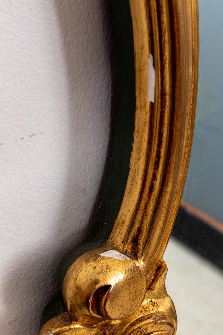 Small Water Gilt Scallop Shell Top French Mirror on Loop For Sale at ...