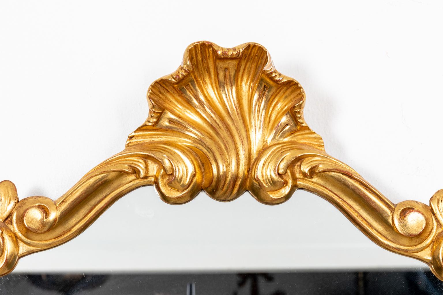 Small Water Gilt Scallop Shell Top French Mirror on Loop For Sale at ...