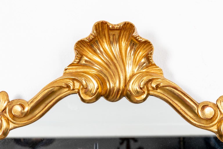 Small Water Gilt Scallop Shell Top French Mirror on Loop For Sale at ...