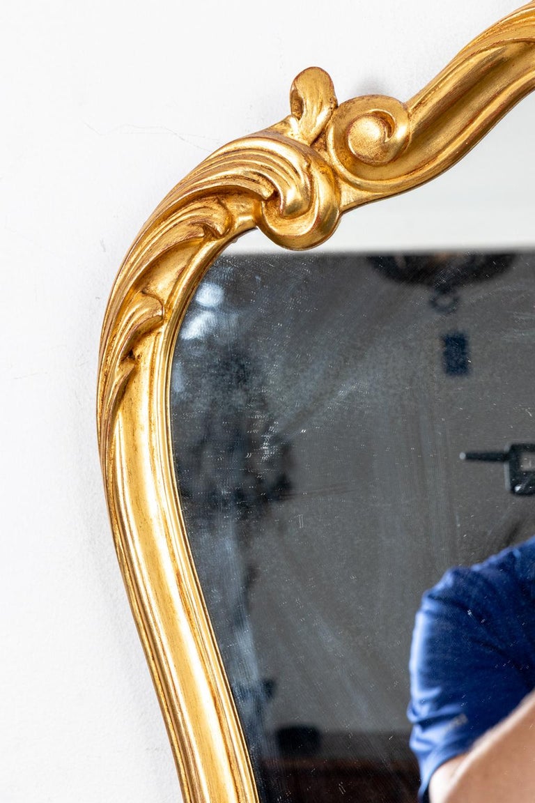 Small Water Gilt Scallop Shell Top French Mirror on Loop For Sale at ...