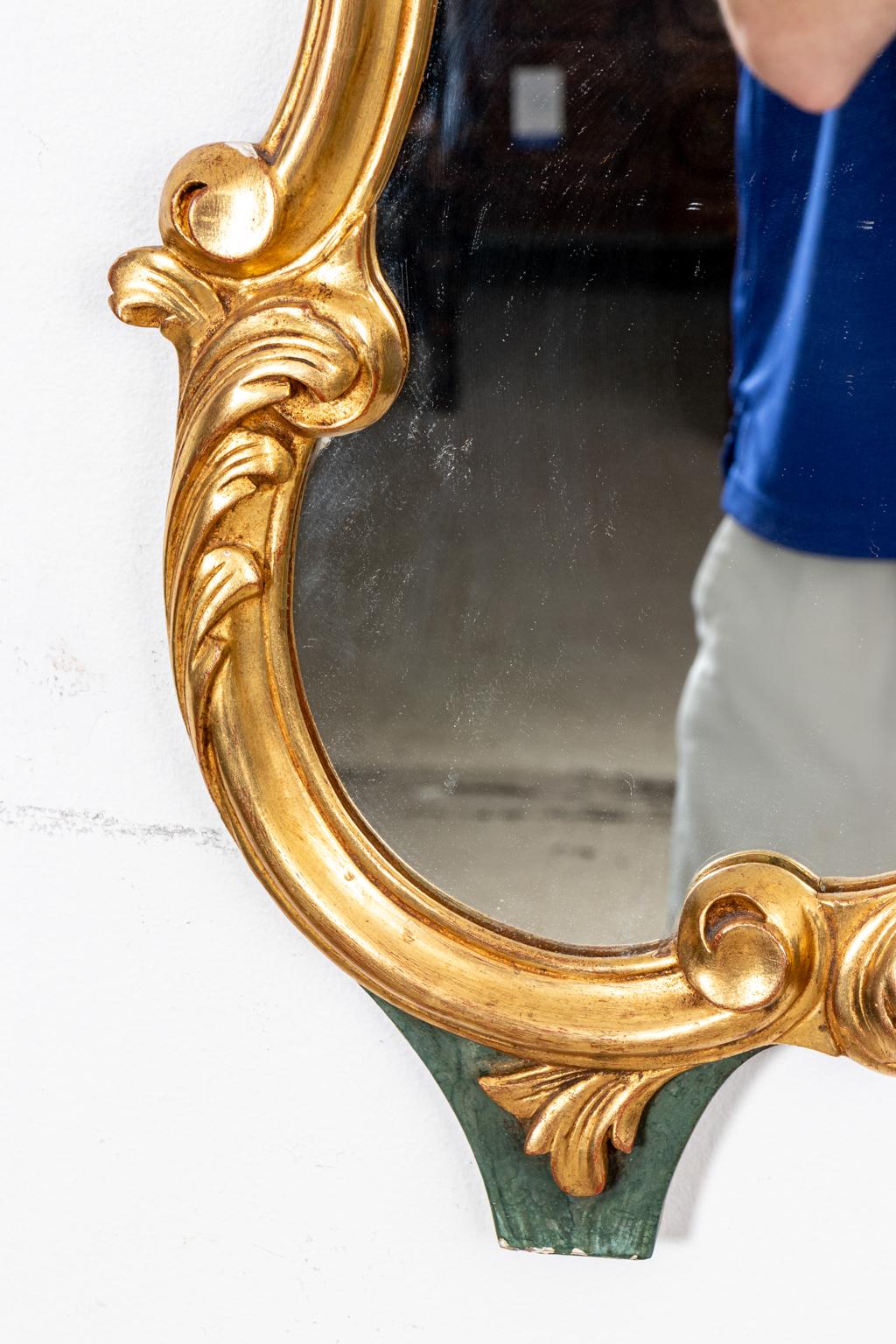 Small Water Gilt Scallop Shell Top French Mirror on Loop For Sale at ...