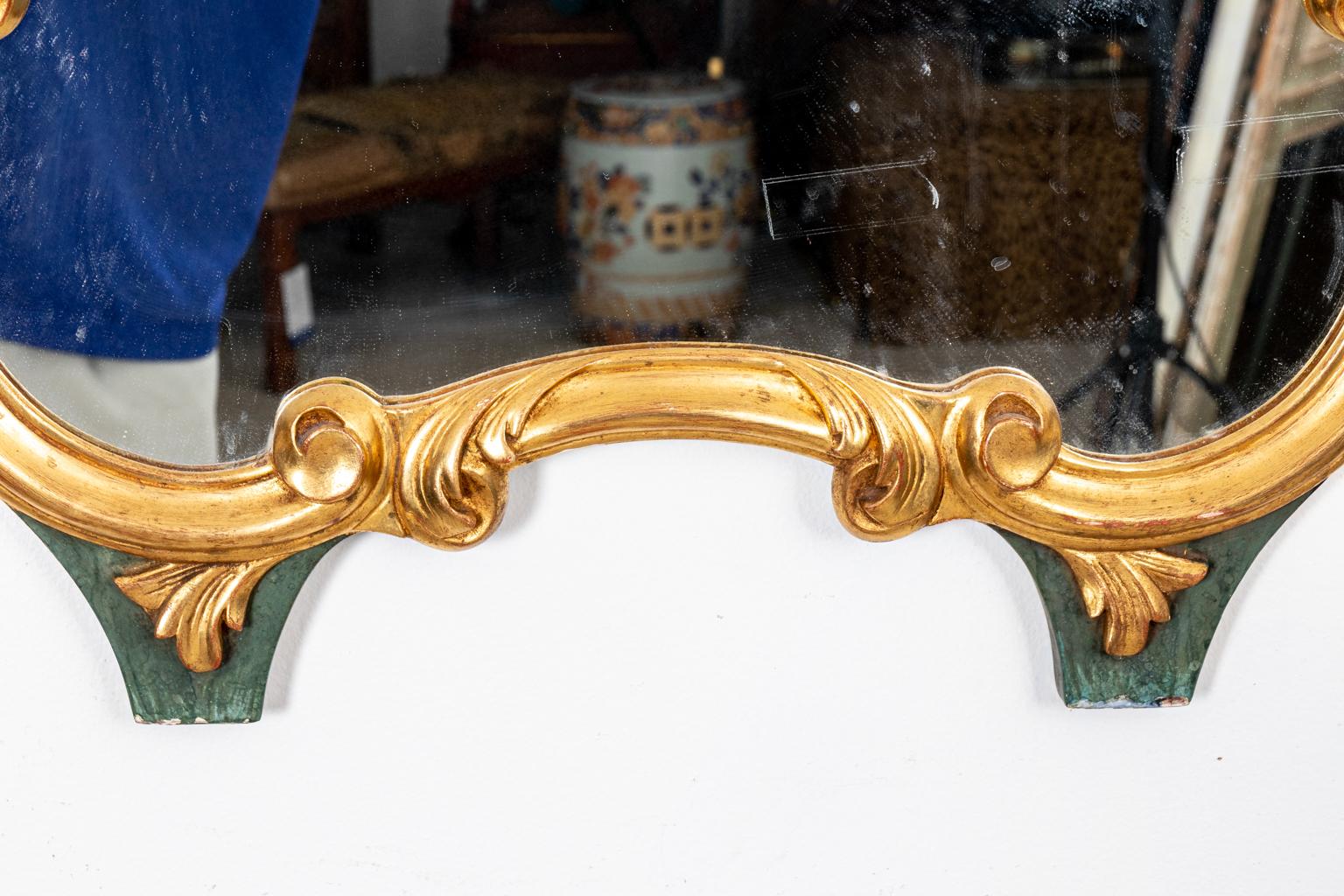 Small Water Gilt Scallop Shell Top French Mirror on Loop For Sale at ...