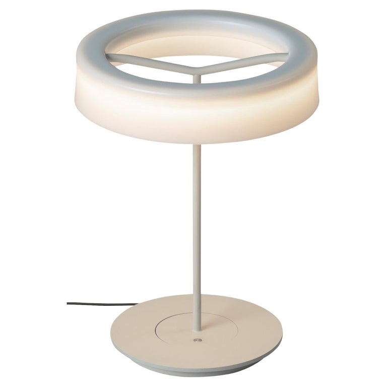 Small White Sin Table Lamp with Shade I by Antoni Arola For Sale at 1stDibs