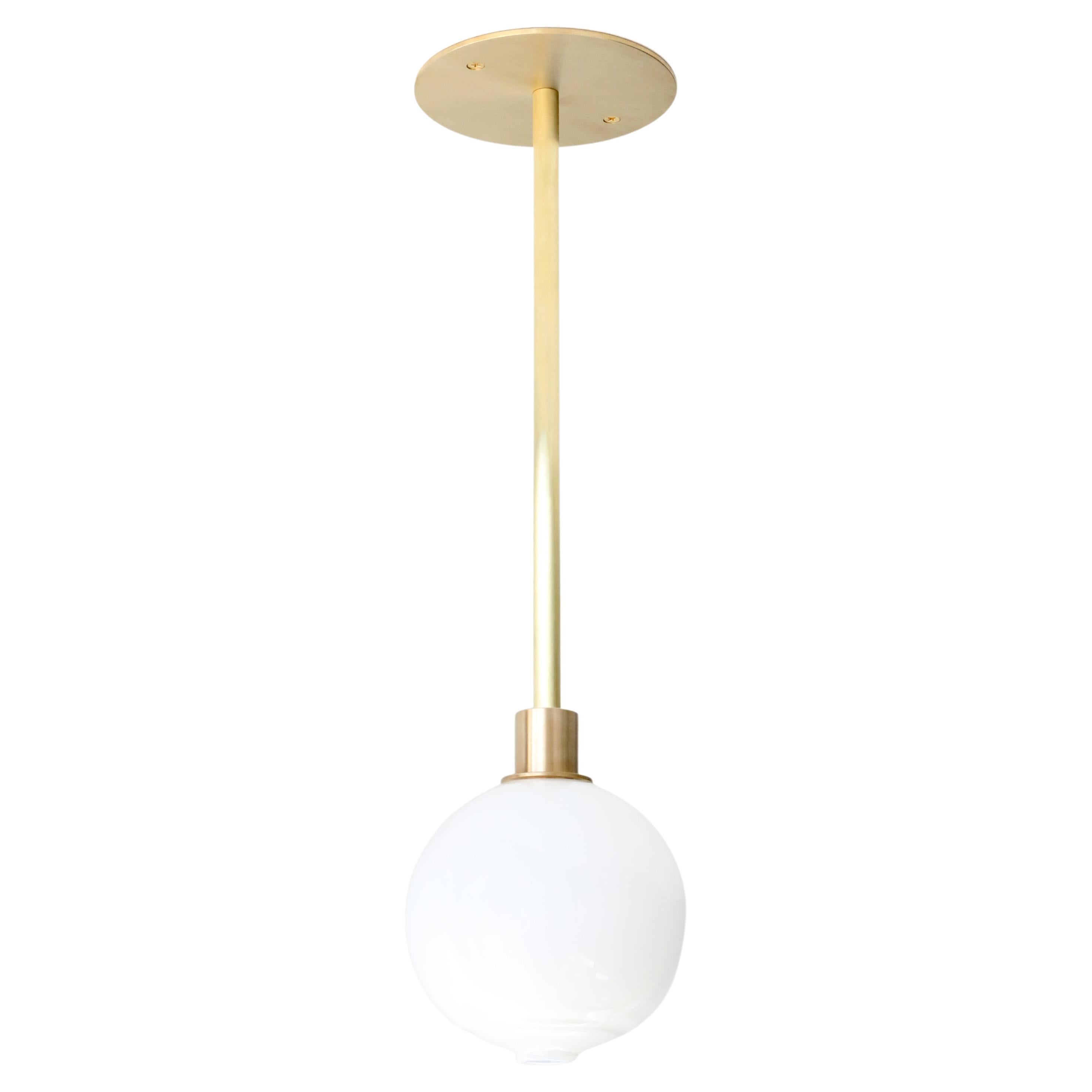 Large White Stem 1X Pendant Lamp by SkLO For Sale at 1stDibs
