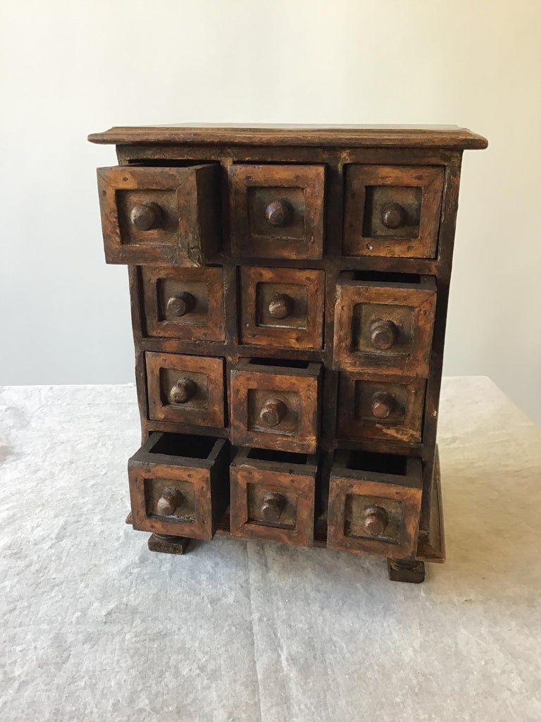 Small Wood Compartment Box at 1stDibs