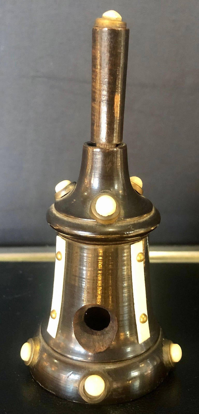 Small Wooden Antique Bell Cigar Cutter For Sale at 1stDibs