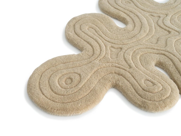 Small Wool Dune Rug Ecru For Sale at 1stDibs