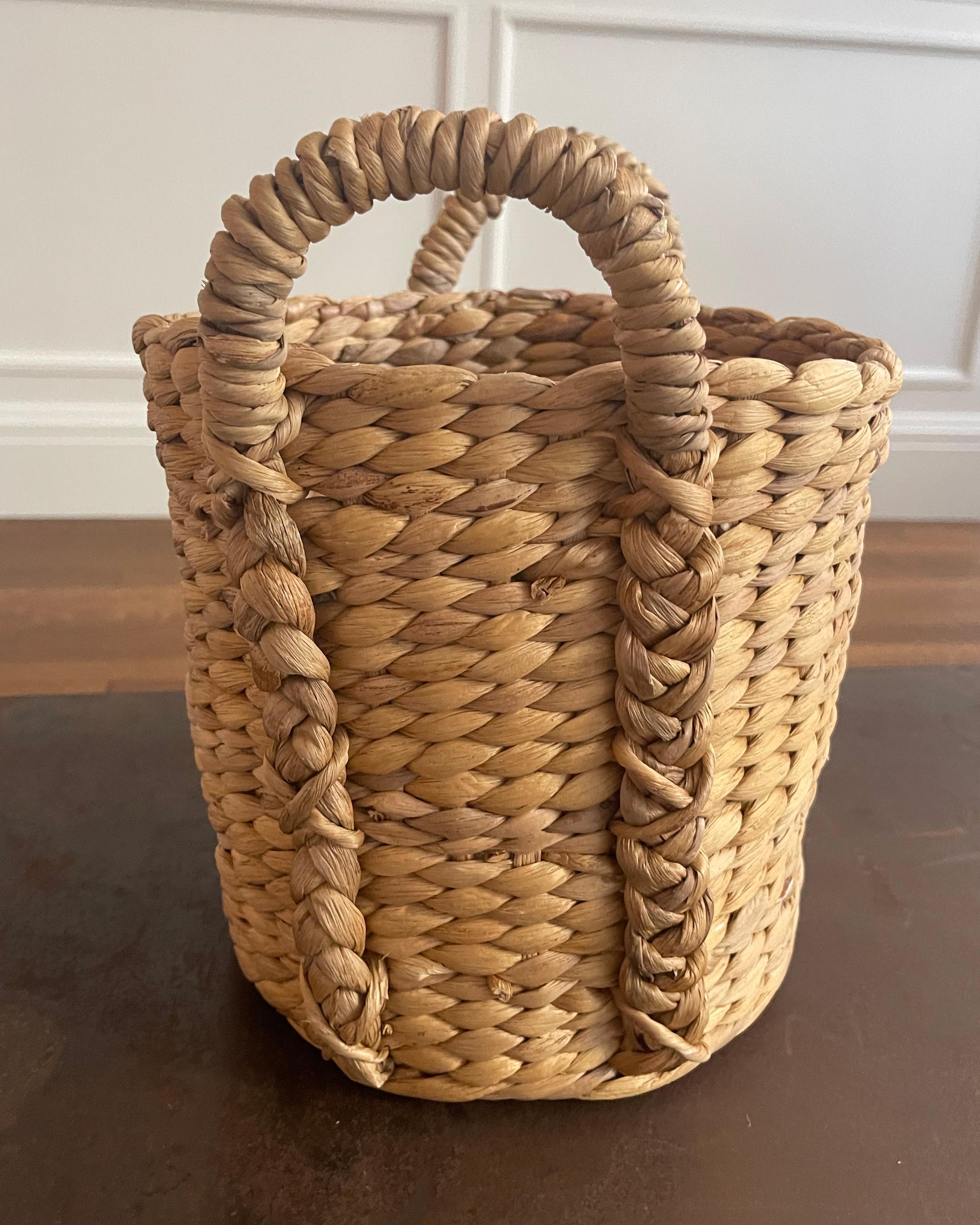 Small Woven Braided Basket For Sale at 1stDibs