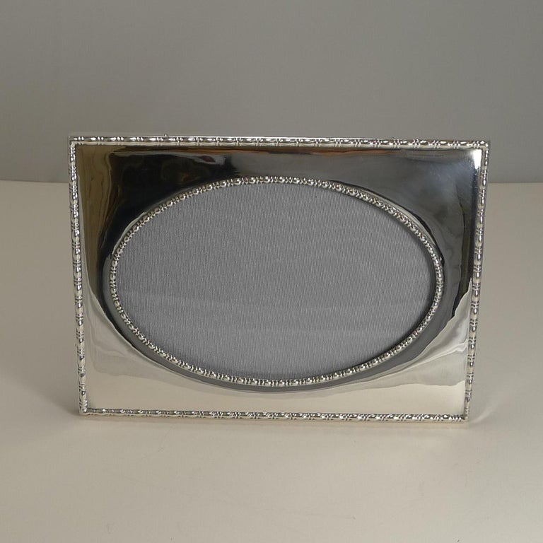 Smart Large Antique English Sterling Silver Photograph / Picture Frame ...