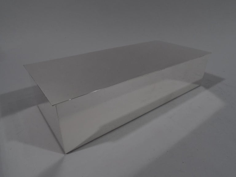 Smart and Modern Sterling Silver Desk Box by Tiffany For Sale at 1stDibs