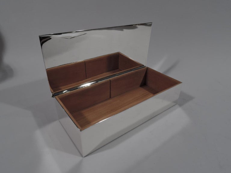 Smart and Modern Sterling Silver Desk Box by Tiffany For Sale at 1stDibs