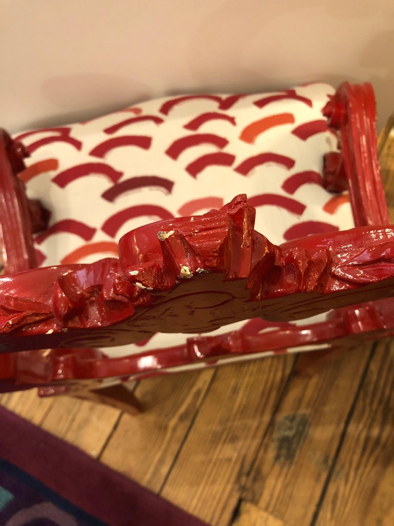 Smashing Designer Diminutive Laquer Rococo Chair For Sale at 1stDibs