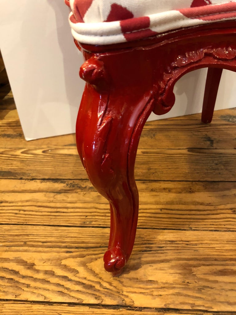 Smashing Designer Diminutive Laquer Rococo Chair For Sale at 1stDibs