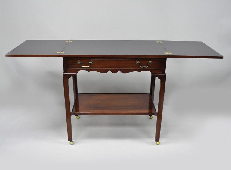 Smith and Watson Solid Mahogany Chippendale Style Flip-Top Server Bar ...