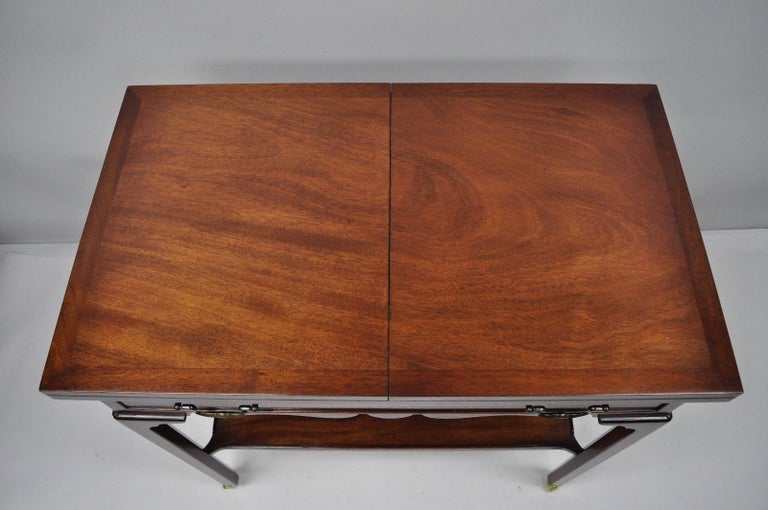 Smith and Watson Solid Mahogany Chippendale Style Flip-Top Server Bar ...