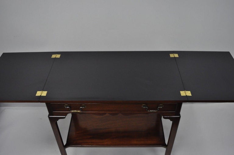 Smith and Watson Solid Mahogany Chippendale Style Flip-Top Server Bar ...