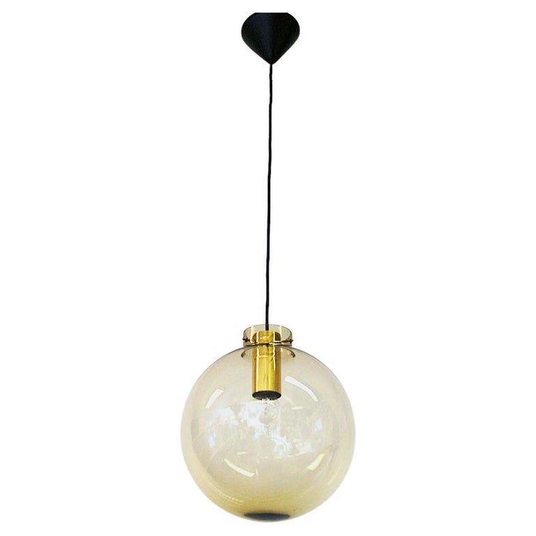 Smoke Colored Glass Dome Pendant Model 7714 by Jonas Hidle, Norway ...
