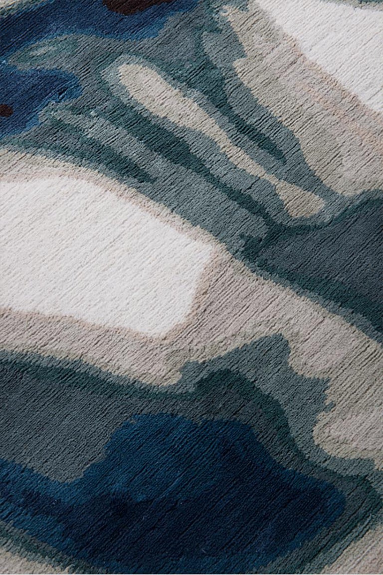 Smoke Sunset Hand-Knotted 10x8 Rug in Wool and Silk by Adam Hunter For ...
