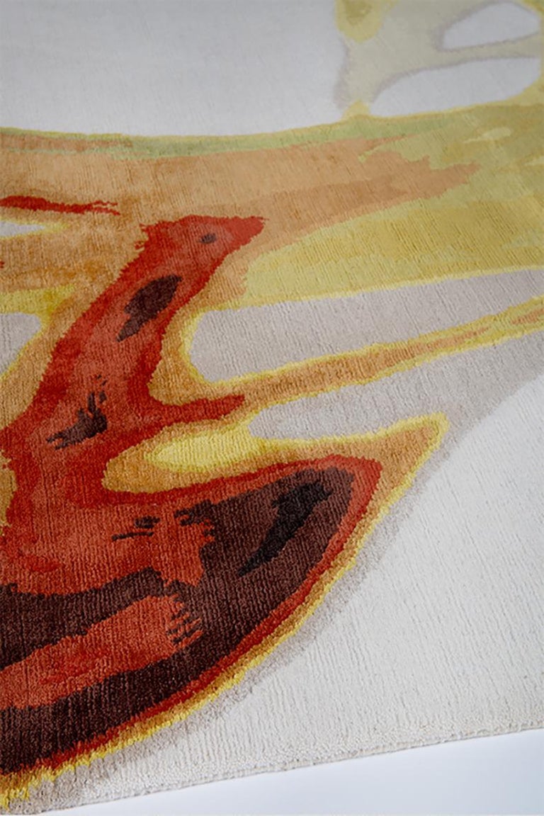 Smoke Sunset Hand-Knotted 10x8 Rug in Wool and Silk by Adam Hunter For ...