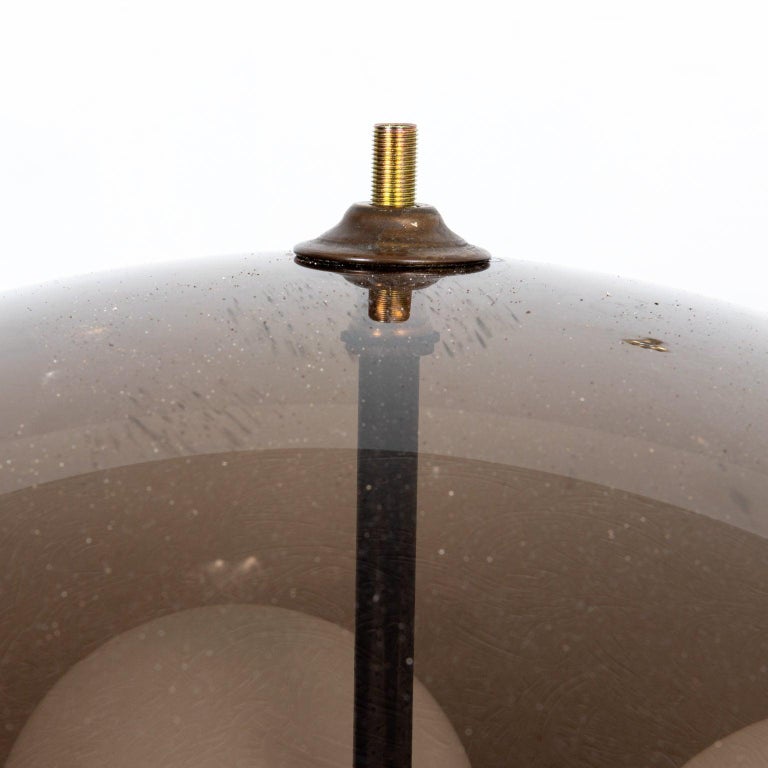 Smoked Acrylic Shade Floor Lamp For Sale at 1stDibs