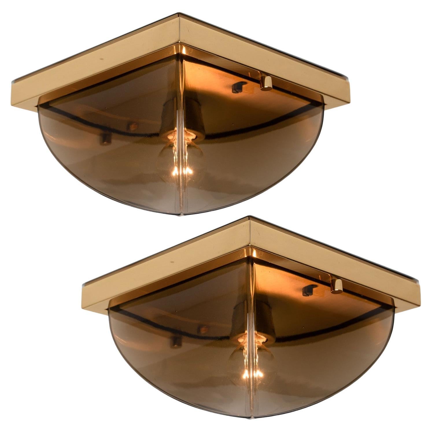 Smoked Glass Wall Lights at 1stDibs