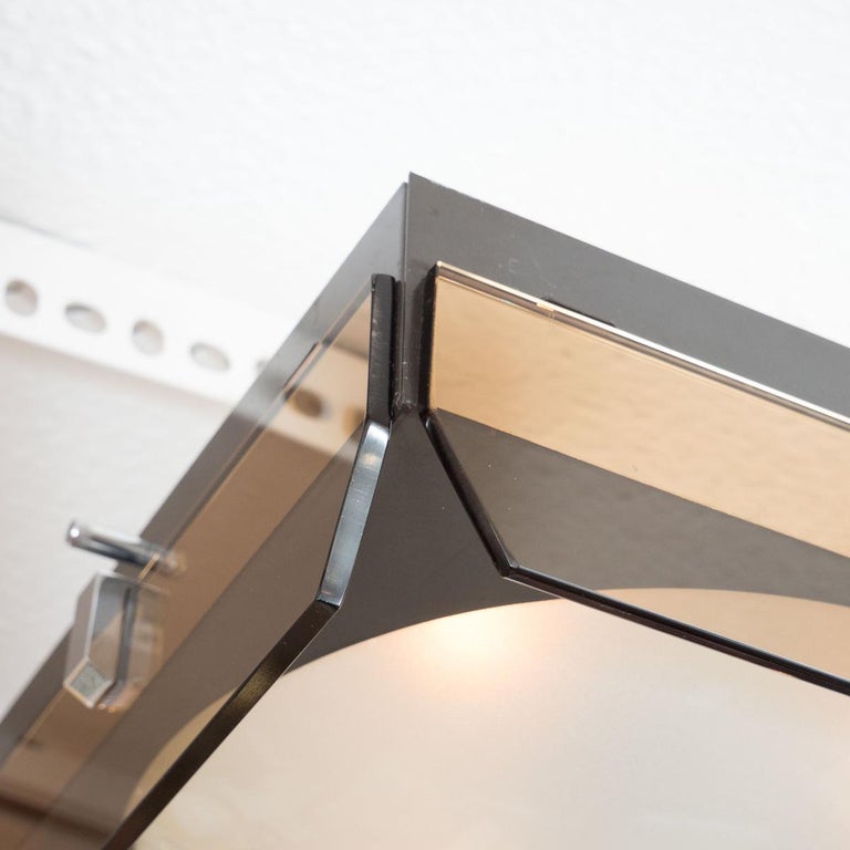 Smoked Glass Panel Flush Mount For Sale at 1stDibs