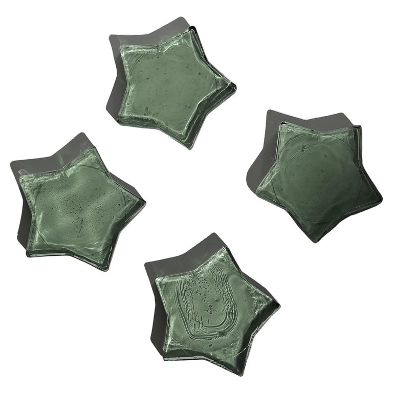 Smoked Glass Star Coasters For Sale at 1stDibs