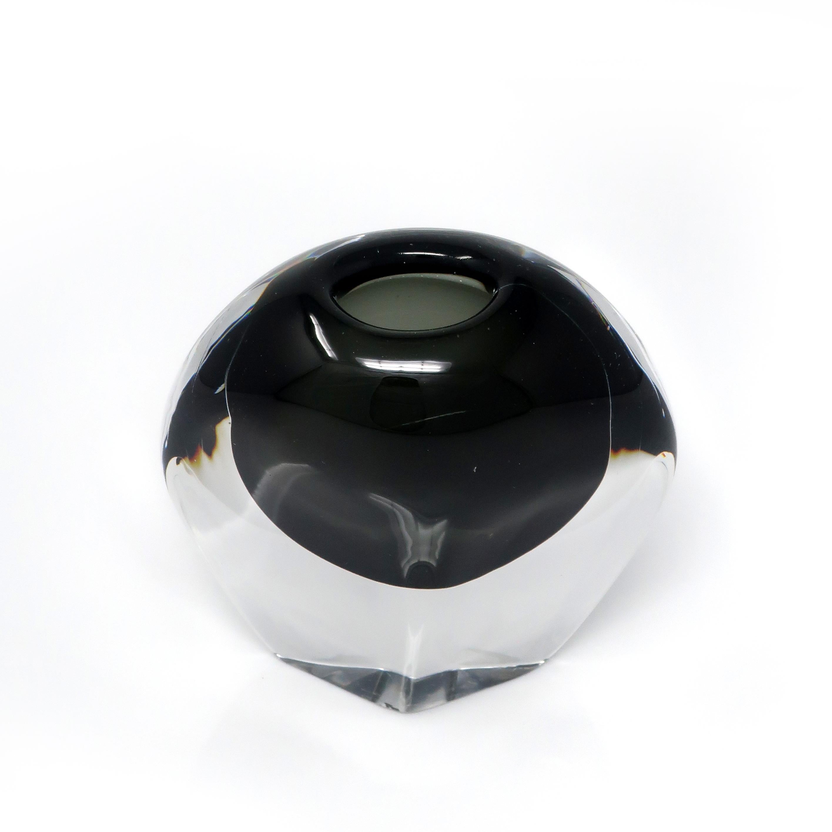 Smoked Glass Vase by Nils Landberg for Orrefors at 1stDibs