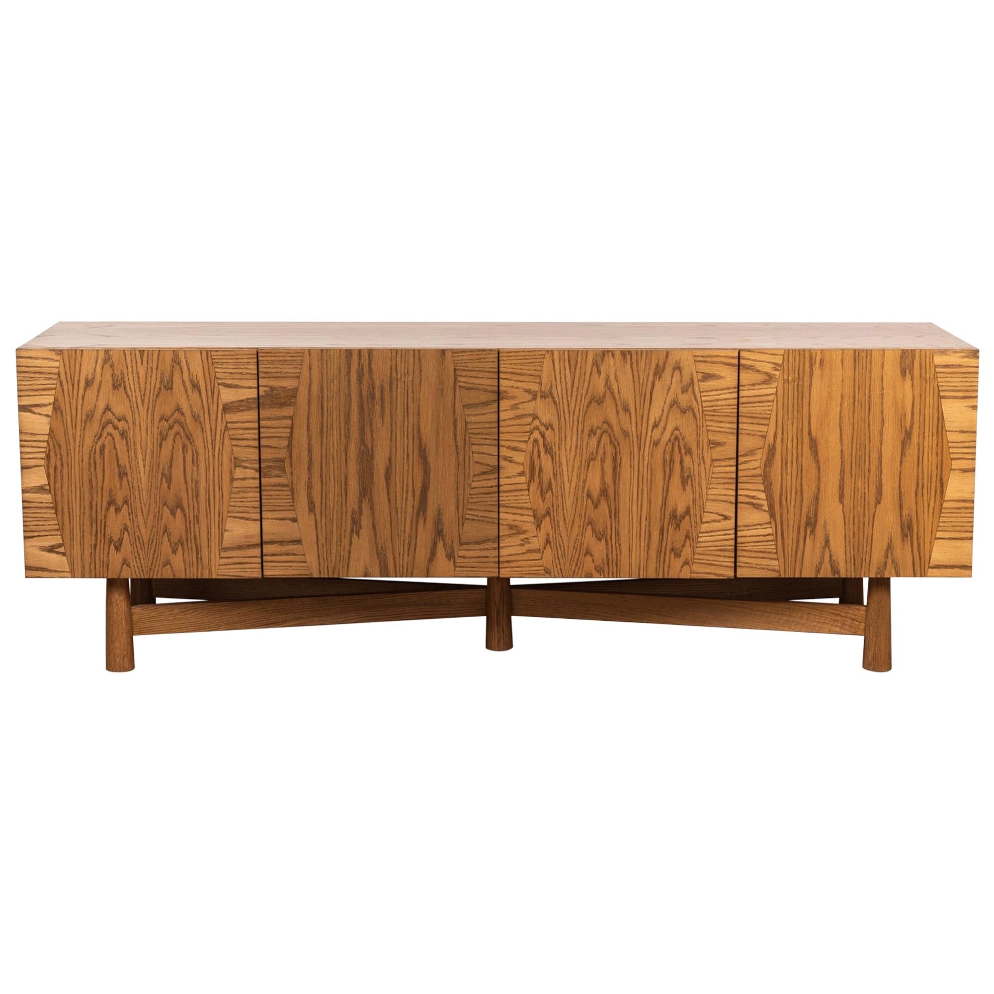 Smoked Oak 4-Door Bronson Cabinet by Lawson-Fenning For Sale at 1stDibs