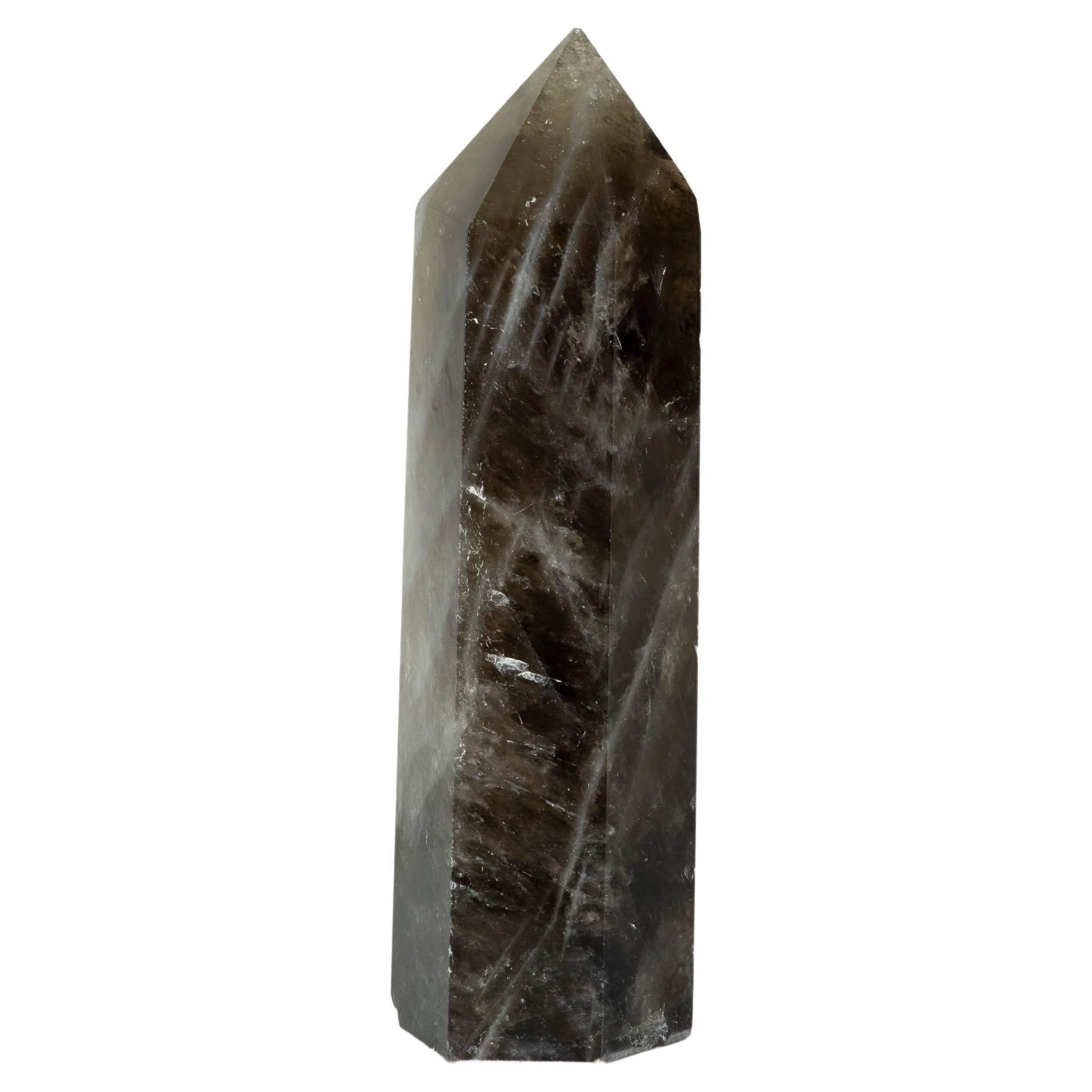 Set of Three Cut Crystal Obelisks with Inner Pagodas For Sale at 1stDibs
