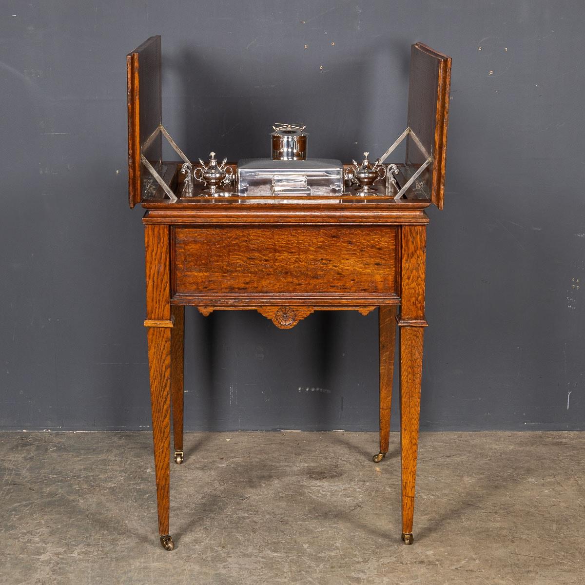 Smokers Table By Mappin and Webb With Silver Accessories, c.1900 For ...