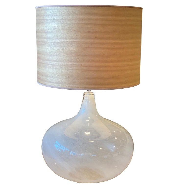 Smokey Glass Table Lamp at 1stDibs